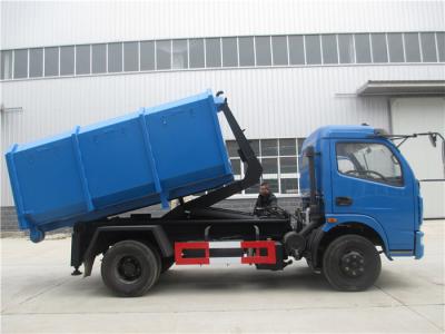 China Dongfeng 5cbm 4ton Hooklift Garbage Truck Hydraulic Pull Arm Waste Container for sale