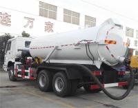 China 6x6 Full Drive Off Road Sewage Cleaning Truck 12000L Sinotruk HOWO Vacuum Tanker for sale