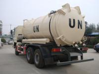 China 12 Wheel UN Sewage Tanker Truck 10m3 to 12m3 Self Dumping System Full Driving for sale
