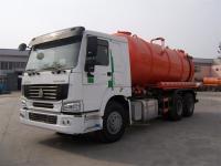 China Sinotruk HOWO Vacuum Suction Truck 12m3 Tanker with Jetting Cleaning KEG Pipe Nozzle for sale