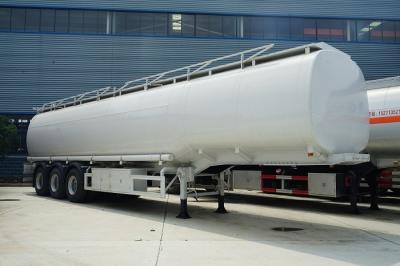 China 42000 Liters Fuel Delivery Tanker Trailer 42m3 6 Compartments Carbon Steel for sale