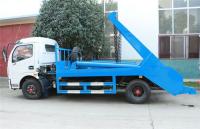 China Swing Arm Garbage Truck 5 CBM Capacity Carbon Steel Waste Transport Vehicle 120HP Engine for sale