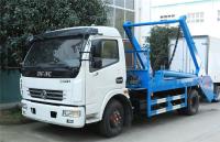 China Swing Arm Garbage Truck 5 CBM Capacity Carbon Steel Waste Transport Vehicle 120HP Engine for sale
