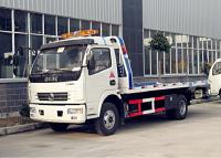 China Dongfeng 5 Ton Platform Heavy Duty Wrecker Truck 4x2 One Towing Two 120HP Diesel for sale