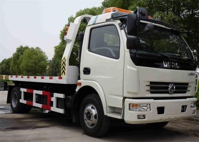 China Dongfeng 4 Ton 5.6 Meter Flatbed Tow Truck Wrecker 120hp Car Carrier for Road Recovery for sale