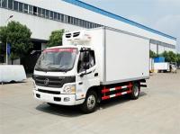 China FOTON 130HP 4x2 2 Ton Carrier Cooler Refrigerator Van Truck for Meat Fish Transport for sale