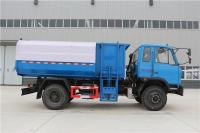 China 12CBM Side Loading Rear Discharge Garbage Compactor Truck with 170HP Diesel Engine and 4mm Carbon Steel Body for sale