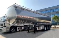 China 3 Axle 4200Liters Aluminum Alloy Tank Semi Trailer for Oil Fuel Diesel Gasoline Transport 11300mm Length for sale