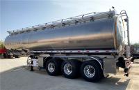 China 3 Axle 4200Liters Aluminum Alloy Tank Semi Trailer for Oil Fuel Diesel Gasoline Transport 11300mm Length for sale