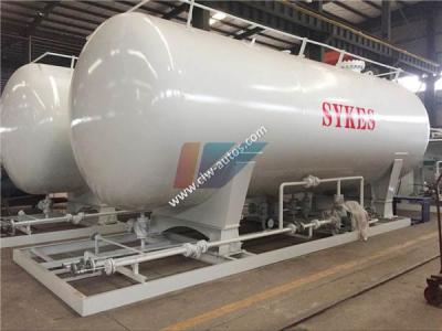 China Carbon Steel 40,000 Liter LPG Gas Storage Tank Skid Station - 20MT Capacity, 1.71 MPa Design Pressure for sale