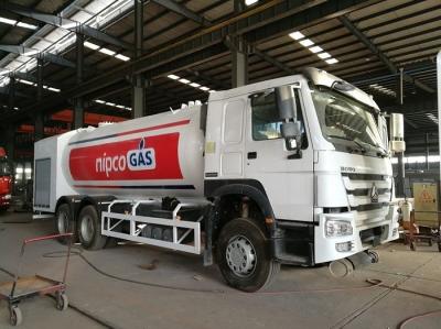 China HOWO 6x4 20cbm 10ton LPG Bobtail Truck Propane Tank Dispenser Truck for sale