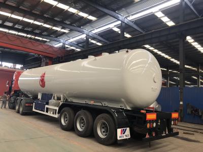 China 60cbm LPG Gas Tanker Truck - 59.52cbm Capacity, 30 Tons Payload, 1.61 MPa Design Pressure for sale