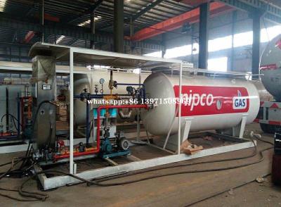 China 5000 Liter LPG Storage Tank Skid Station 5cbm Propane Gas Cylinder Refilling Plant 2.5 Ton for sale