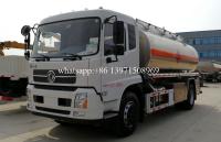 China 15000 Liters Water Bowser Truck Stainless Steel Tanker 4x2 Dongfeng Chassis 190hp for sale