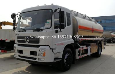 China 15000 Liters Water Bowser Truck Stainless Steel Tanker 4x2 Dongfeng Chassis 190hp for sale