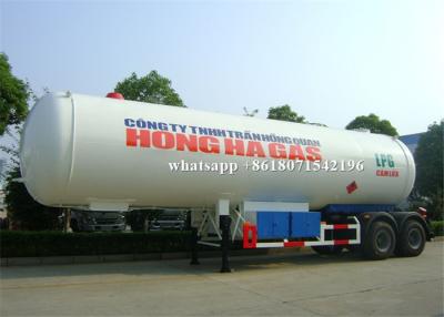 China 45cbm LPG Transport Semi Trailer 20tons Liquefied Petroleum Gas Tank Truck Propane Bridger for sale
