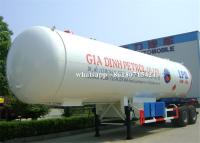 China 45cbm LPG Transport Semi Trailer 20tons Liquefied Petroleum Gas Tank Truck Propane Bridger for sale