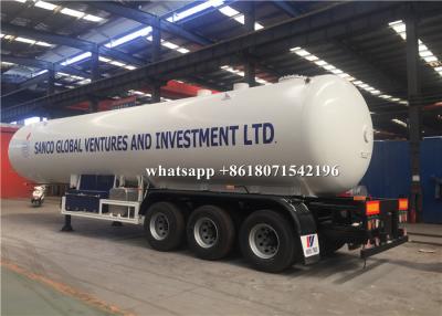 China 3 Axles 25 Tons LPG Gas Tanker Truck 49600L Liquefied Petroleum Gas Tank Trailer with 1.61 MPa Design Pressure for sale
