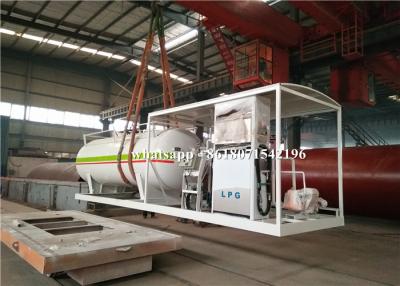 China Mini Skid LPG Gas Storage Tank 5 Tons 10000 Liters with Filling Dispenser Machine for sale