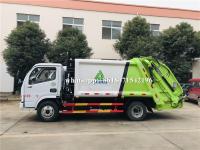 China 3 Ton Hydraulic Rubbish Compactor Truck 6CBM Rear Loader Garbage Truck for sale