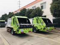 China 3 Ton Hydraulic Rubbish Compactor Truck 6CBM Rear Loader Garbage Truck for sale