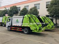 China 3 Ton Hydraulic Rubbish Compactor Truck 6CBM Rear Loader Garbage Truck for sale
