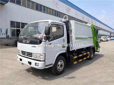 China 6CBM Rear Loader Garbage Compactor Truck 3308mm Wheel Base 102HP Diesel Engine for sale
