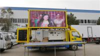 China P4 P5 P6 Mobile LED Advertising Truck with Hydraulic Stage - 5000-7000CD/M² Brightness, 5995×2190×3300mm Dimensions for sale