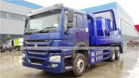 China Sinotruk HOWO 10CBM Swing Arm Garbage Truck Carbon Steel Bin Waste Collection Vehicle 6x4 for sale