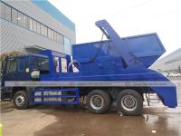 China Sinotruk HOWO 10CBM Swing Arm Garbage Truck Carbon Steel Bin Waste Collection Vehicle 6x4 for sale