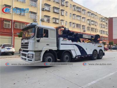 China Shacman 8x4 30 Ton Heavy Duty Wrecker Tow Truck with 2x15t Winches 360 Rotator for sale