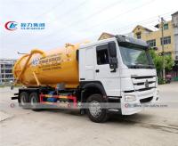 China 18000L Sinotruk HOWO Vacuum Sewage Truck with 6x4 Drive and 260HP Engine - Hydraulic Tipping System for sale