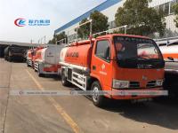 China Dongfeng 4x2 5 Ton Fuel Delivery Tanker Truck 6 CBM Carbon Steel Oil Tank for sale