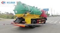 China Dongfeng 10000 Liters 10m3 Sewage Suction Truck 4x2 Vacuum Tanker 190HP for sale