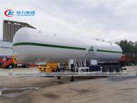 China 50cbm 20 Ton LPG Gas Tanker Trailer with Rochester Level Gauge ASME for sale