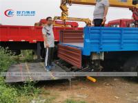 China Dongfeng 6 Ton Boom Crane Truck with 1 Ton Hydraulic Lifting Platform for sale