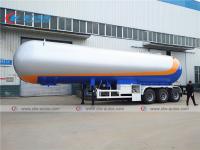 China 58.5cbm 58500 Liters 28mt Propane Tanker Truck LPG Semi Trailer for sale