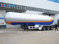 China 58.5cbm 58500 Liters 28mt Propane Tanker Truck LPG Semi Trailer for sale