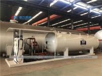 China 10 Ton 20000 Liter LPG Skid Station with Filling Scale and Dispenser for Cylinder Filling for sale