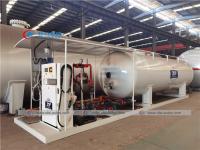 China 10 Ton 20000 Liter LPG Skid Station with Filling Scale and Dispenser for Cylinder Filling for sale