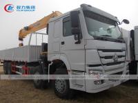 China 6×4 HOWO Truck Mounted 8T Telescopic Boom Crane with 14,000kg Lifting Capacity and 17.8m Height for sale