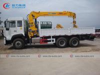 China 6×4 HOWO Truck Mounted 8T Telescopic Boom Crane with 14,000kg Lifting Capacity and 17.8m Height for sale