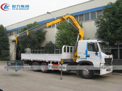 China Sinotruk HOWO 6×4 Truck Mounted 6.3T Knuckle Boom Crane with 8000kg Lifting Capacity and 25T Payload for sale