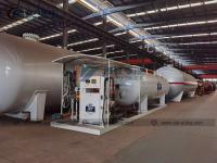 China 20CBM 10Ton LPG Storage Tank Skid Station with Dispenser Machine 380V for sale
