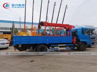 China Dongfeng 4x2 170HP Truck Mounted Crane 5 Ton Telescopic Arm Lorry with Cargo Body for sale