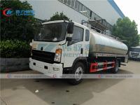China HOWO 10T 15T 15000L SS304-2B Milk Tanker Truck for Fresh Milk Transport for sale