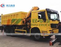 China Howo 30T Tipper Truck Mounted Knuckle Boom Crane 5T XCMG 6x4 for sale