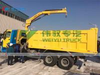 China Howo 30T Tipper Truck Mounted Knuckle Boom Crane 5T XCMG 6x4 for sale