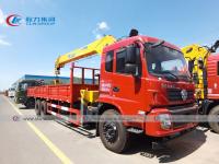 China Dongfeng Cummins XCMG 12 Ton Telescopic Crane Truck with Tipping Box 6x2 for sale