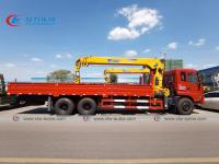 China Dongfeng Cummins XCMG 12 Ton Telescopic Crane Truck with Tipping Box 6x2 for sale